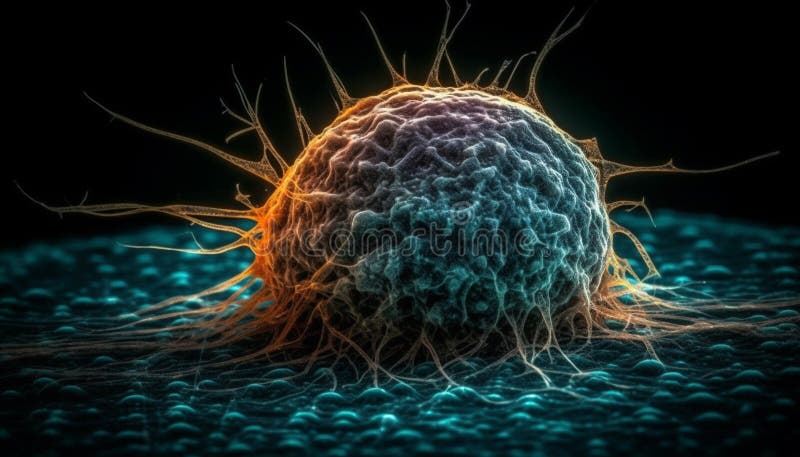 Dead Cancer Cell with High Scale Magnification Generated by AI Stock ...
