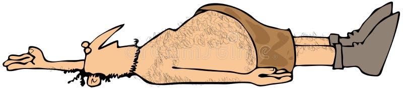 Dead caveman stock illustration. Illustration of caveman - 44527300