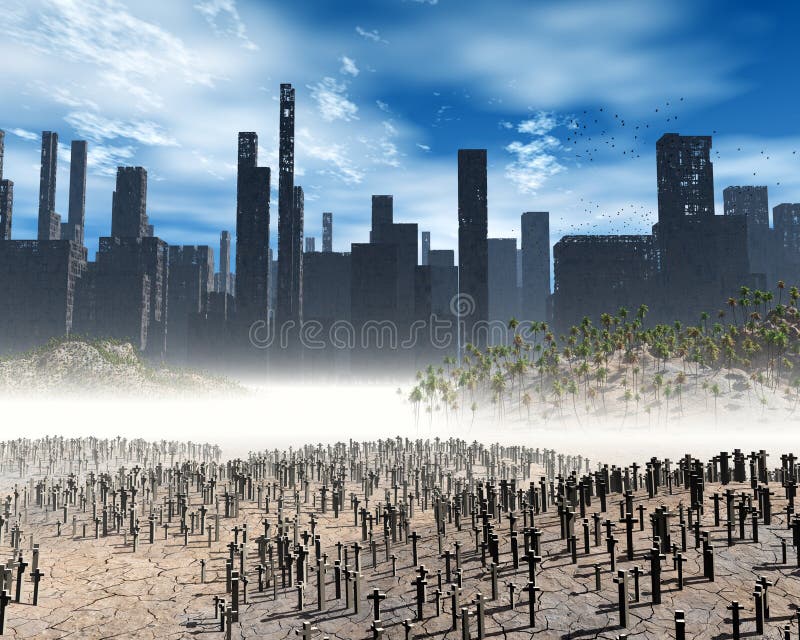 Dead City stock illustration. Illustration of debacle, doomed - 538722