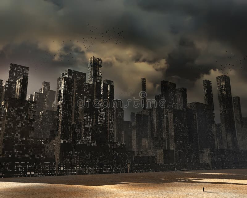 Dead City stock illustration. Illustration of debacle, doomed - 538722