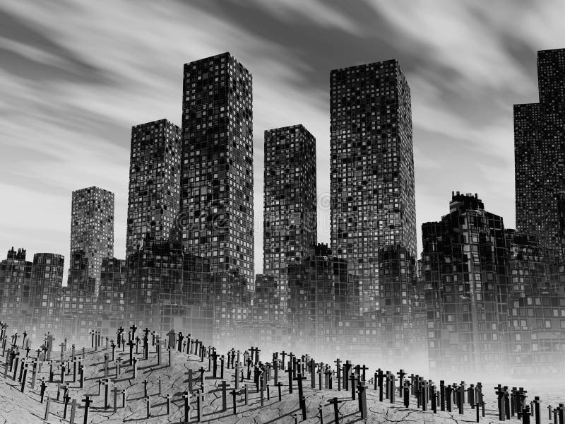 Dead city stock illustration. Illustration of desperate - 37187858