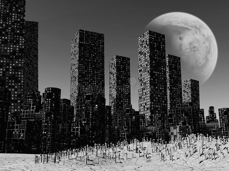 Dead city stock illustration. Illustration of indoor - 37289911