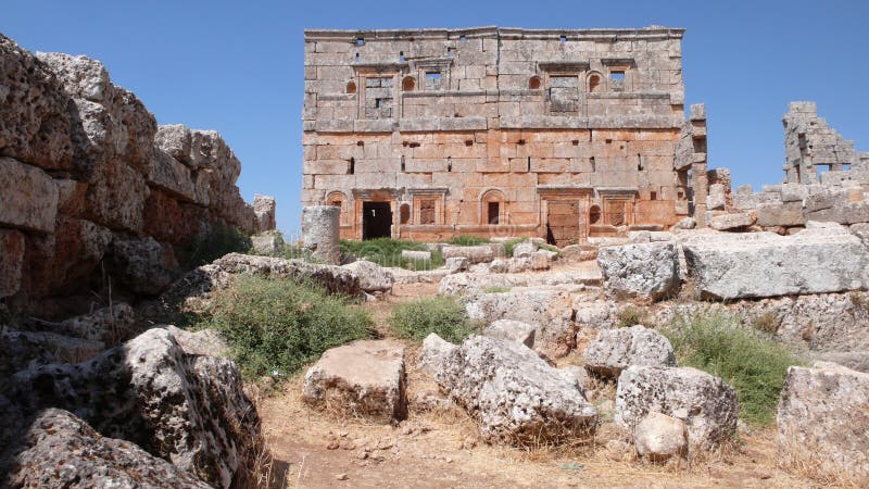 Dead City of Serjilla. Syria Stock Image - Image of holidays, landscape ...