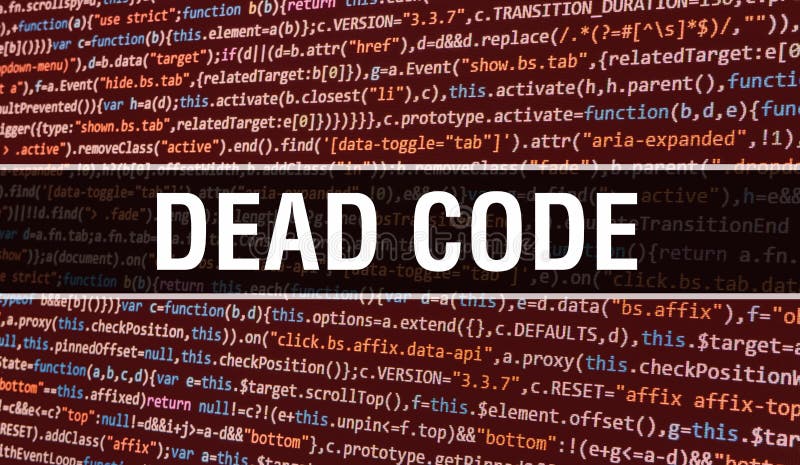 Dead Code Concept With Random Parts Of Program Code Dead Code With Programming Code Abstract
