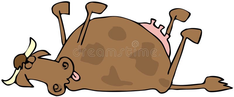 Dead Cow stock illustration. Illustration of died, cartoon - 16410918