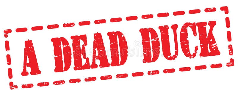A DEAD DUCK Text Written on Red Stamp Sign Stock Illustration ...