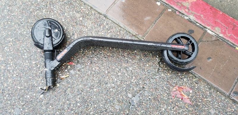 Dead E-Scooters stock image. Image of escooter, street - 139313807