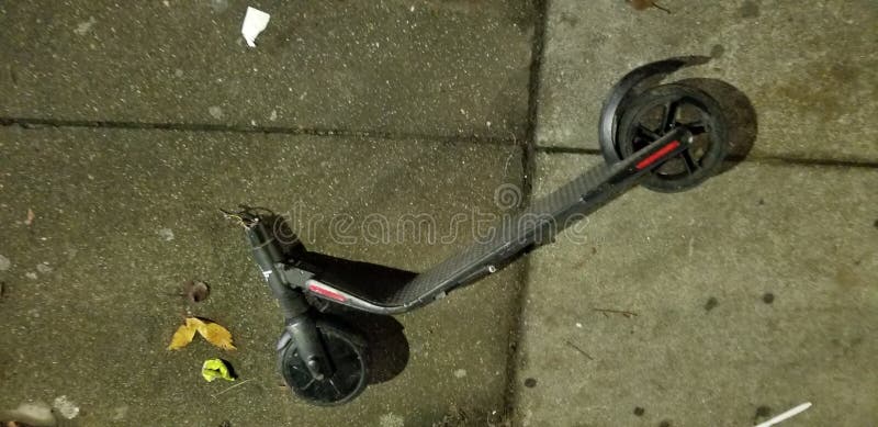 Dead E-Scooters stock image. Image of escooter, street - 139315221