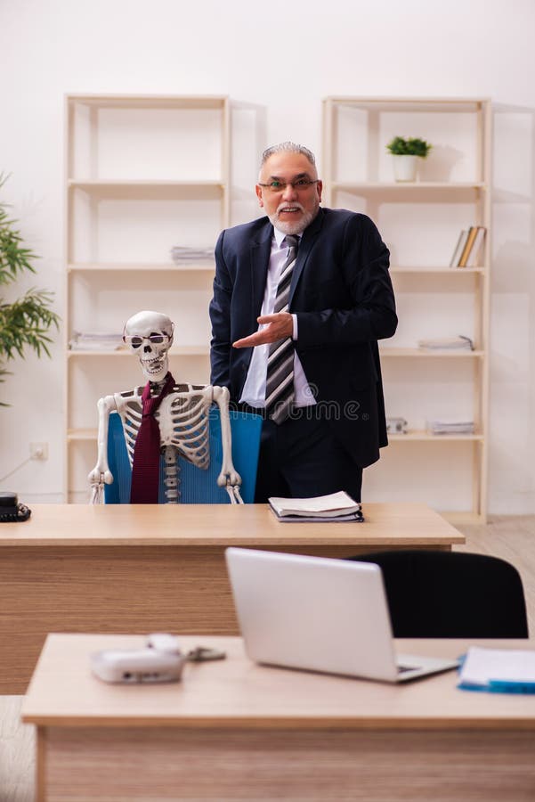 Dead Employee Working in the Office Stock Image - Image of online, boss ...