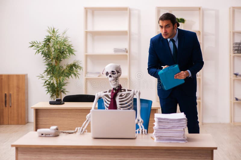 Dead Employee Working in the Office Stock Photo - Image of manager ...