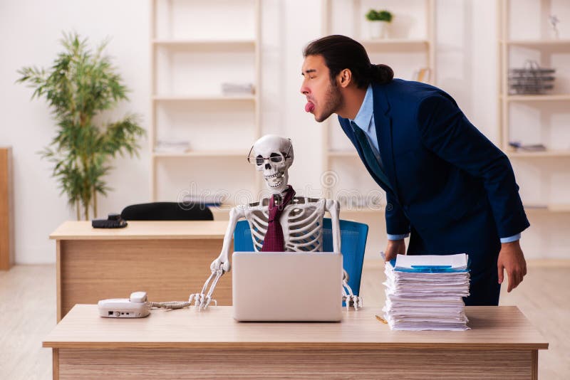 Dead Employee Working in the Office Stock Photo - Image of missing ...
