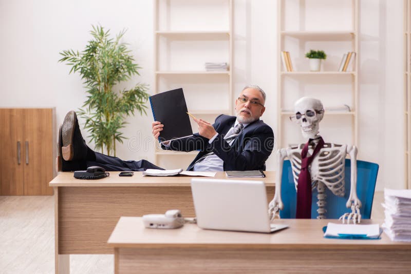 Dead Employee Working in the Office Stock Photo - Image of overtime ...