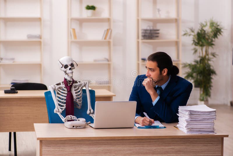 Dead Employee Working in the Office Stock Photo - Image of funny ...