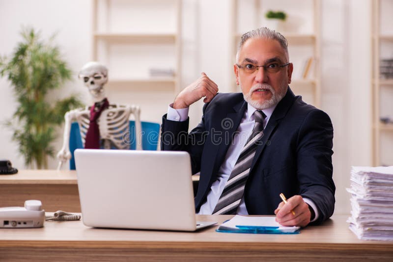 Dead Employee Working in the Office Stock Photo - Image of fatigue ...