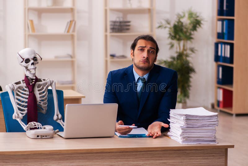 Dead Employee Working in the Office Stock Image - Image of consultant ...