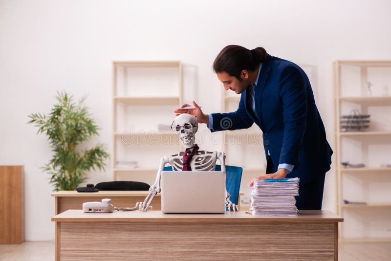 Dead Employee Working in the Office Stock Photo - Image of pile, funny ...