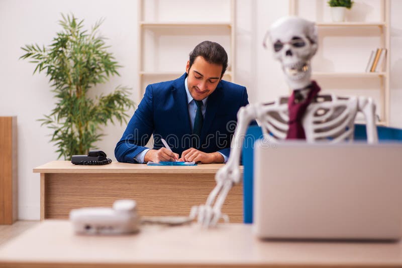Dead Employee Working in the Office Stock Photo - Image of office ...