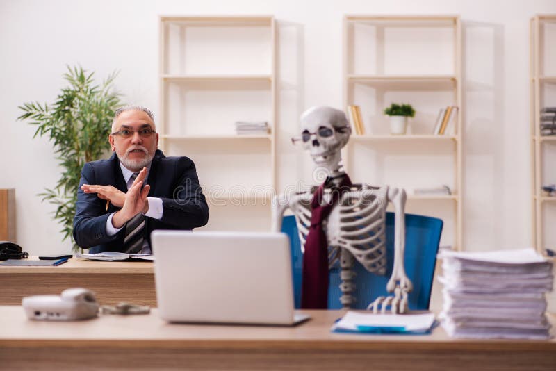 Dead Employee Working in the Office Stock Photo - Image of humor, death ...