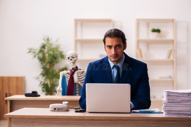 Dead Employee Working in the Office Stock Image - Image of scary ...