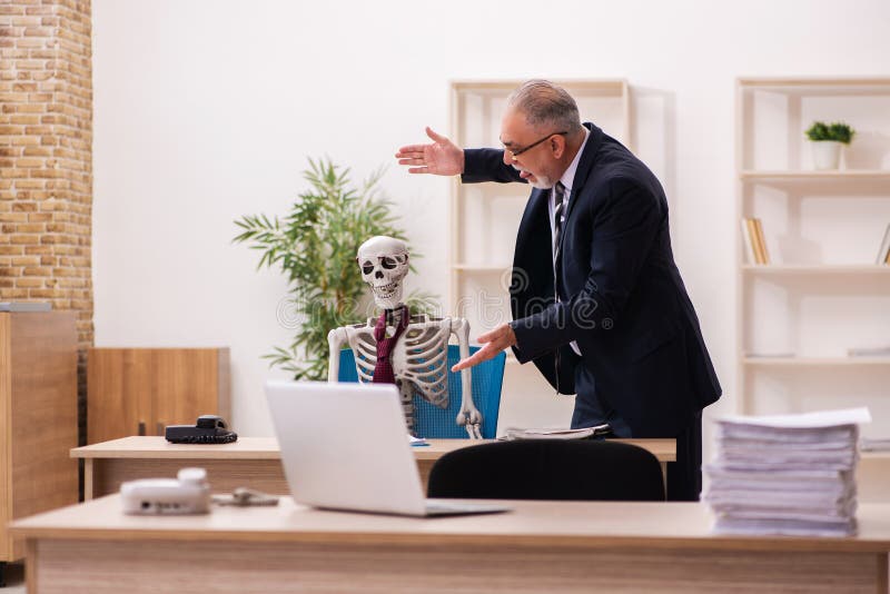Dead Employee Working in the Office Stock Image - Image of papers ...
