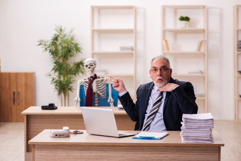 Dead Employee Working in the Office Stock Image - Image of businessman ...