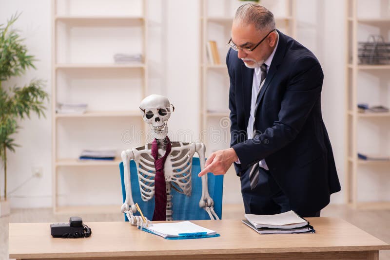 Dead Employee Working in the Office Stock Image - Image of scary, hours ...
