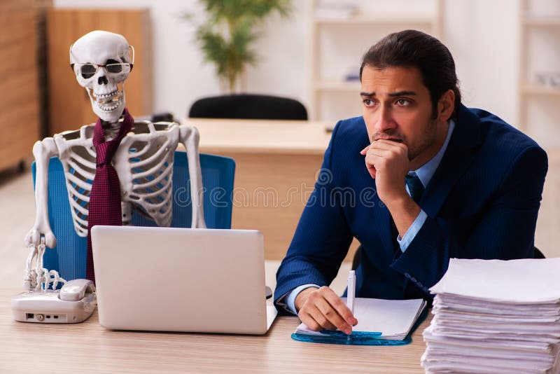 Dead Employee Working in the Office Stock Image - Image of tired, humor ...