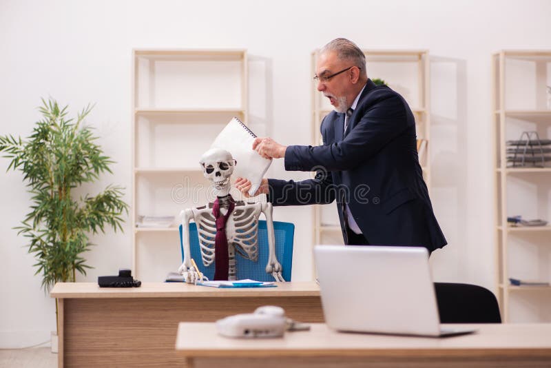 Dead Employee Working in the Office Stock Photo - Image of death ...