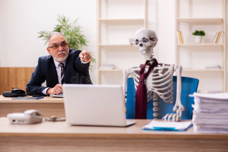 Dead Employee Working in the Office Stock Photo - Image of accountant ...
