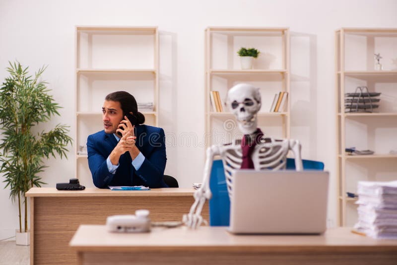 Dead Employee Working in the Office Stock Image - Image of office ...