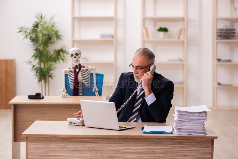 Dead Employee Working in the Office Stock Image - Image of busy ...
