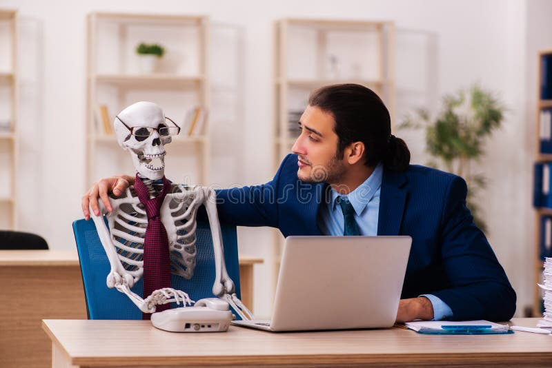 Dead Employee Working in the Office Stock Photo - Image of colleague ...