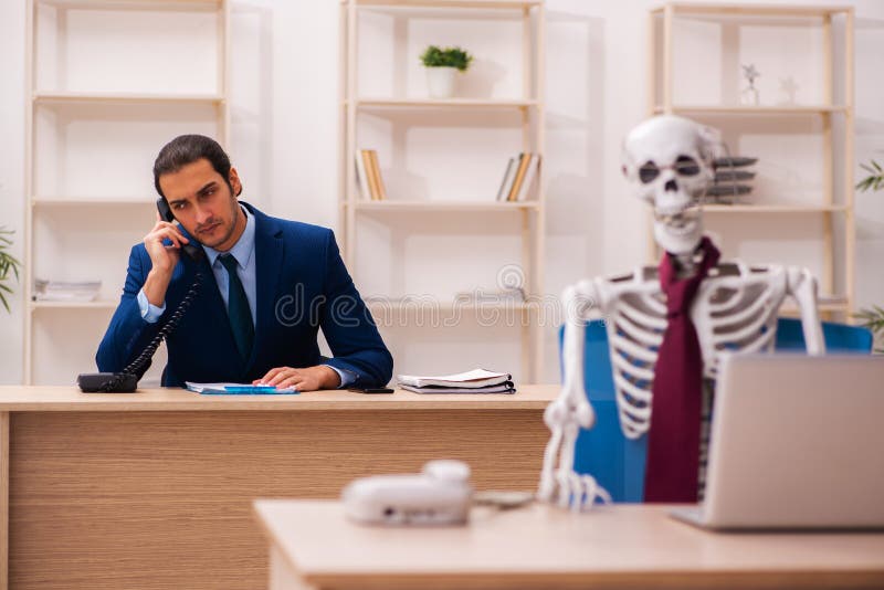 Dead Employee Working in the Office Stock Image - Image of long, boss ...