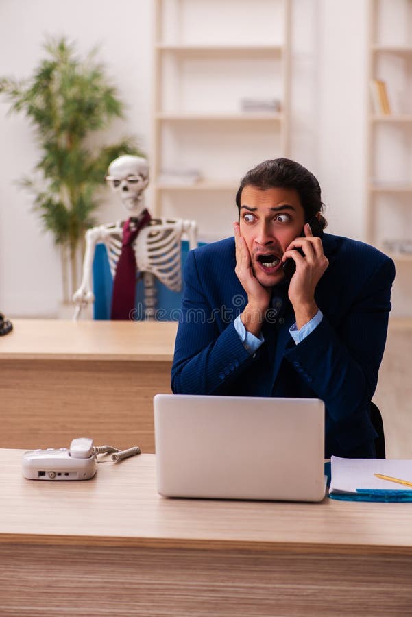 Dead Employee Working in the Office Stock Photo - Image of consultant ...