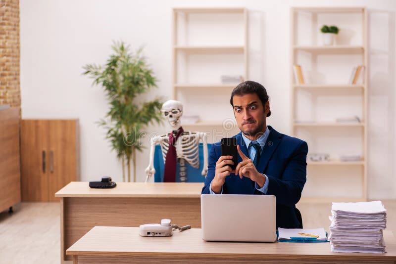 Dead Employee Working in the Office Stock Image - Image of fatigue ...