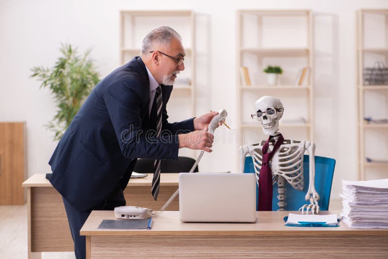 Dead Employee Working in the Office Stock Image - Image of deadline ...
