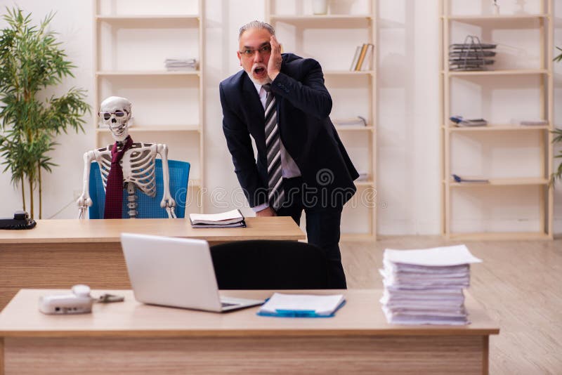 Dead Employee Working in the Office Stock Photo - Image of overtime ...