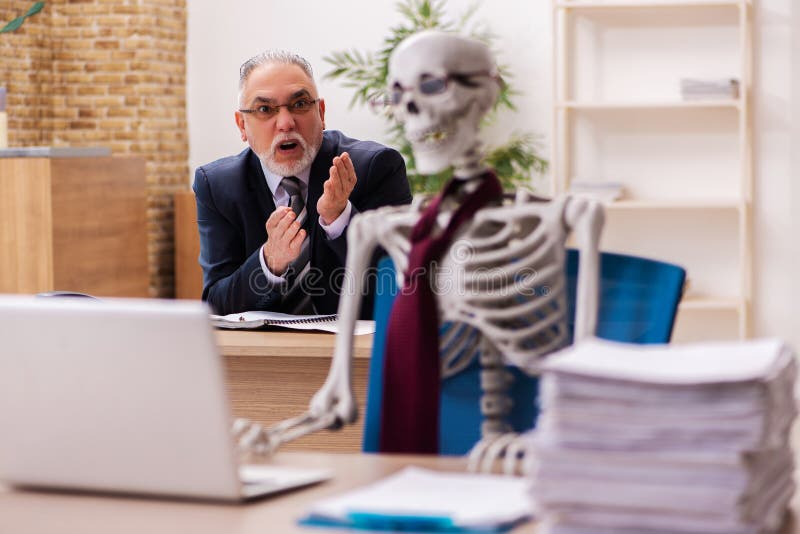 Dead Employee Working in the Office Stock Image - Image of employee ...