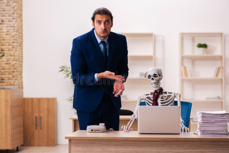 Dead Employee Working in the Office Stock Photo - Image of office, dead ...
