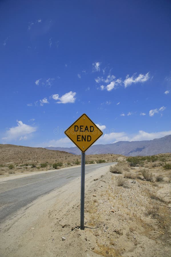 Dead end road stock image. Image of sand, arizona, street - 13089849
