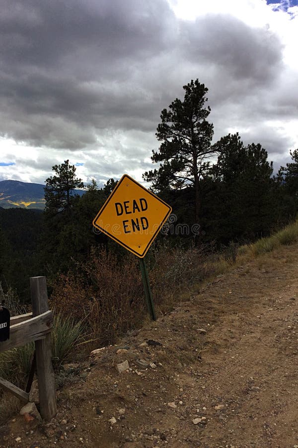 Dead end road stock image. Image of forest, trees, colorado - 129851045