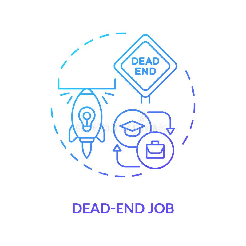 Dead-end job concept icon stock vector. Illustration of unsuccessful ...