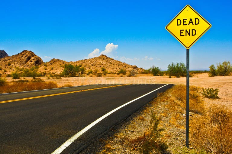 Dead end road stock image. Image of sand, arizona, street - 13089849