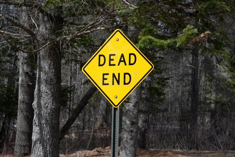 Dead end road sign stock image. Image of caution, wilderness - 47179321