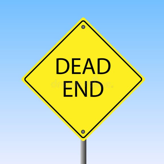 Dead End Warning Road Sign Stock Illustrations – 276 Dead End Warning ...