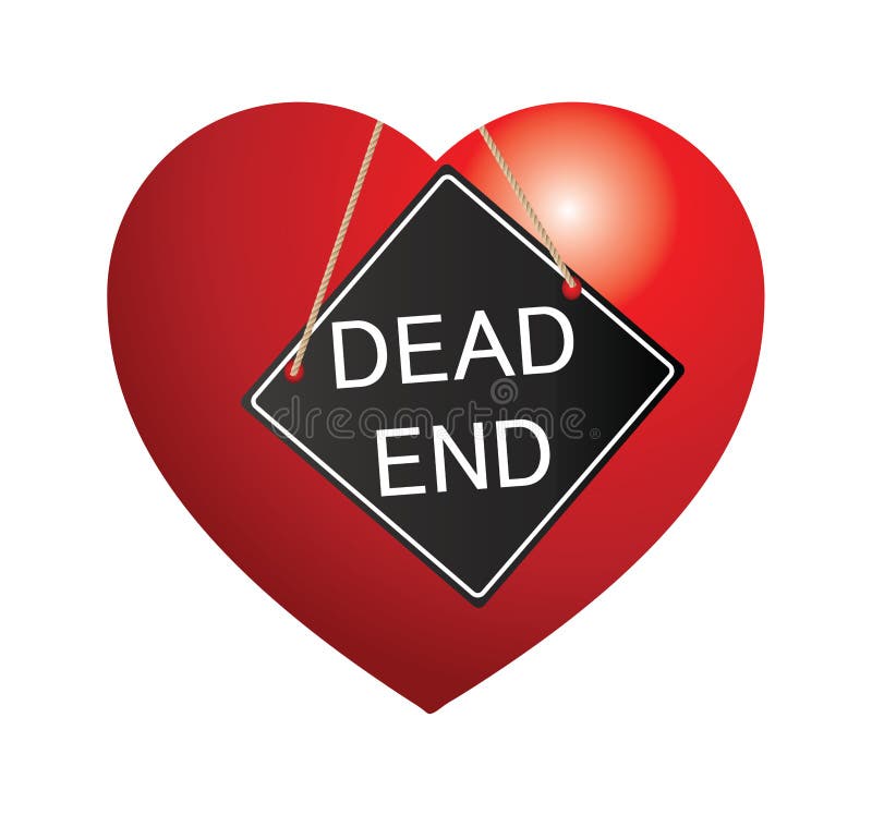 Dead end sign stock vector. Illustration of sign, heart - 39273235