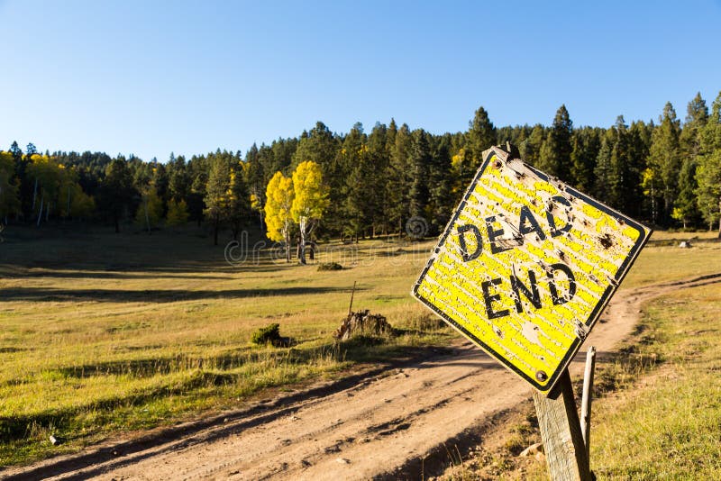 Dead end sign stock image. Image of split, dirt, forest - 46925509
