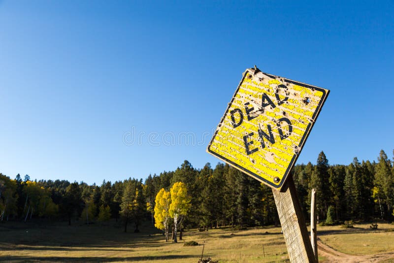 Dead end sign stock photo. Image of forest, split, trail - 46925300