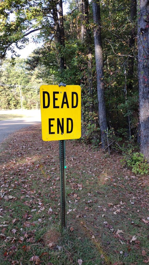 Dead end sign on street stock photo. Image of roads - 259096274