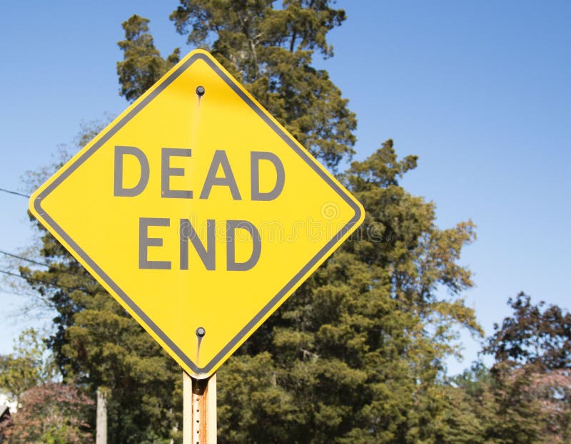 Dead End Sign with Trees in Th Background Stock Photo - Image of life ...